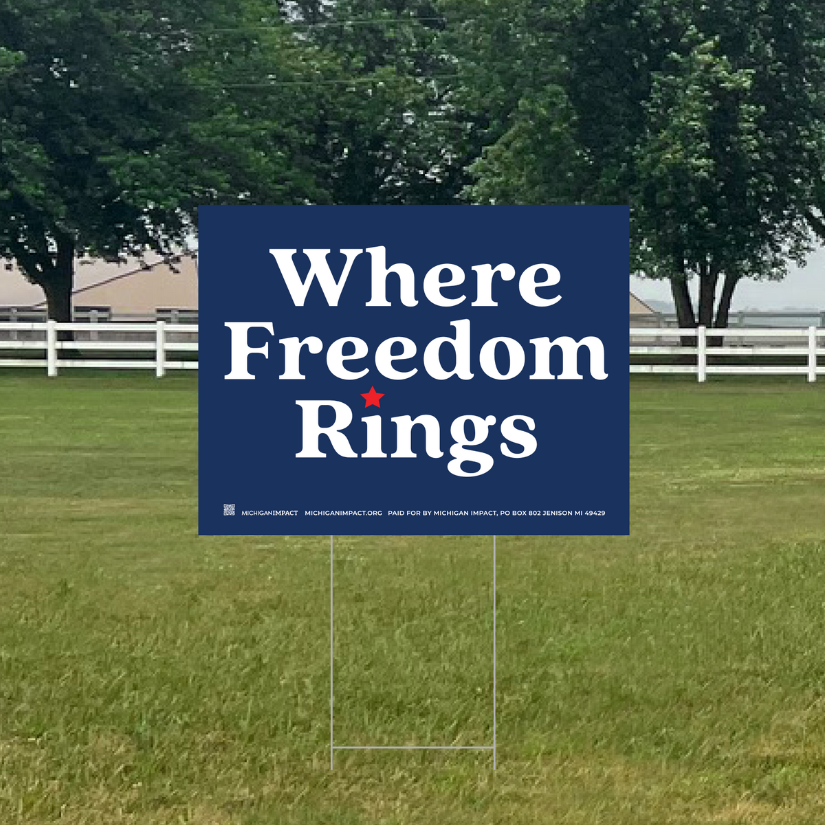 Yard Sign - Where Freedom Rings – Simply American